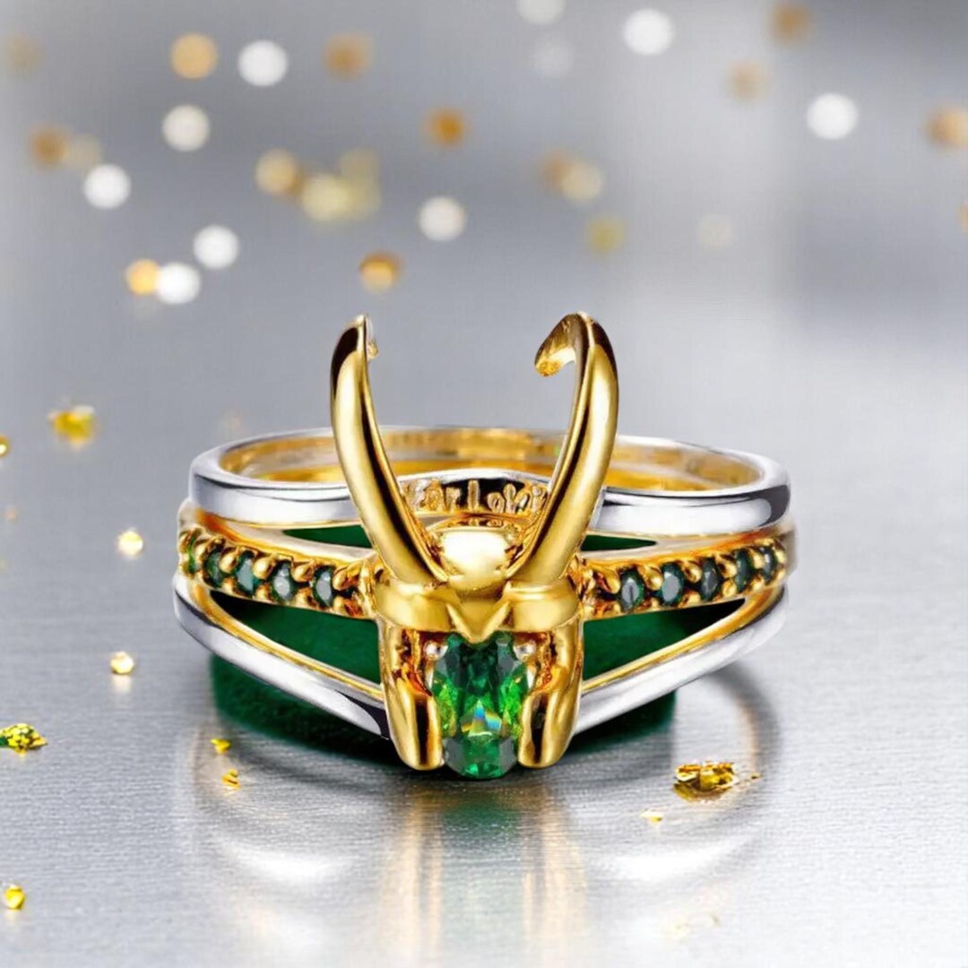 Loki Helmet Ring Set – 3-piece Stacking Rings,minimalist Norse ...