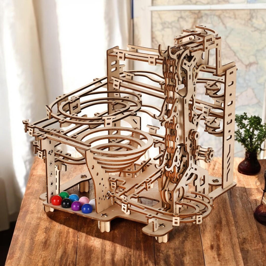 3D Wooden Puzzle – DIY Model Kit, Mechanical Scale Model, Handmade ...