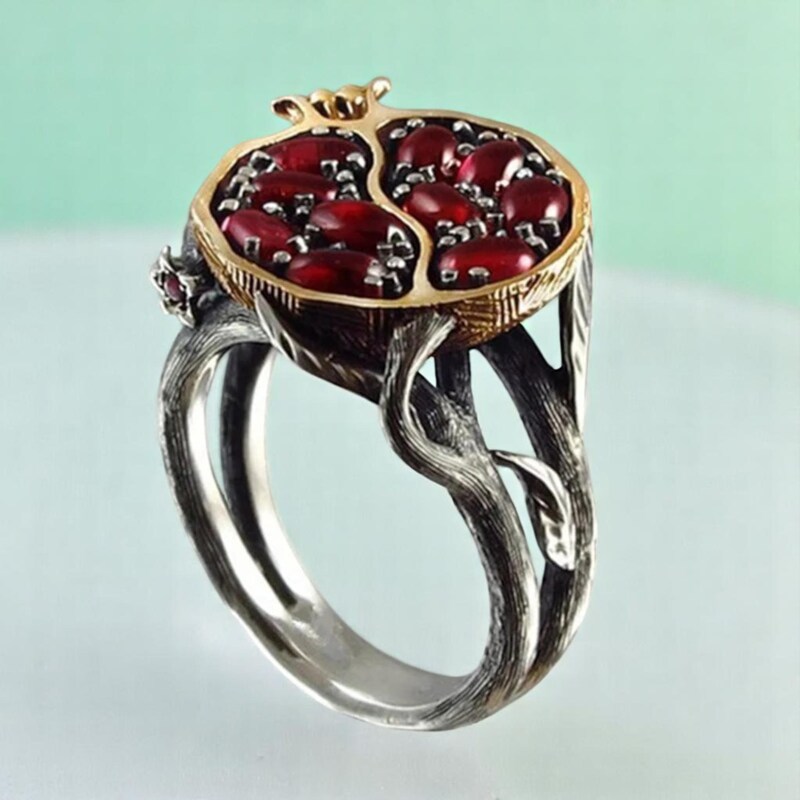 Red Stone Ring - Etsy