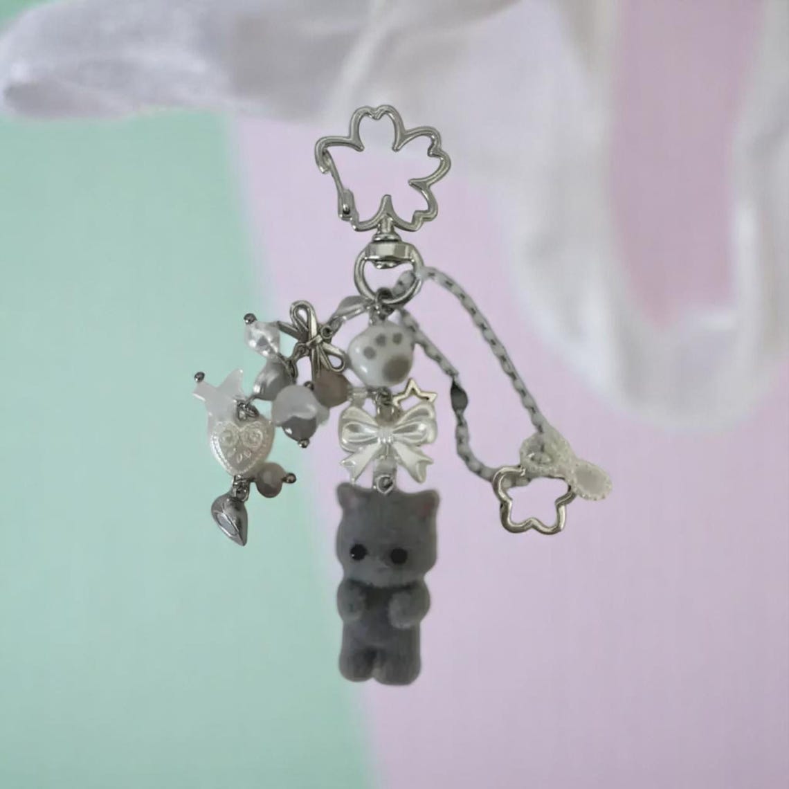 Y2K Matching Cat Keychains – Cute Kawaii Couple Keychains, Best Friend ...