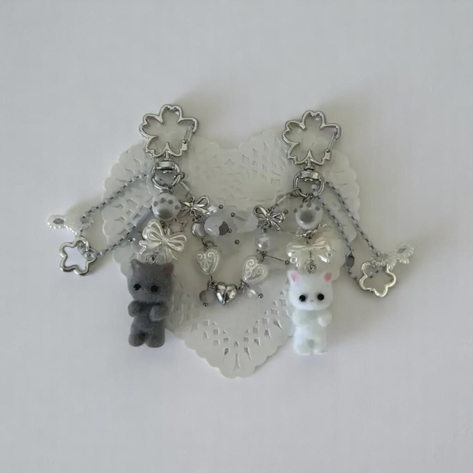 Y2K Matching Cat Keychains – Cute Kawaii Couple Keychains, Best Friend ...