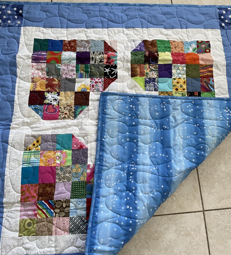 Heart Collage - Blue - Etsy