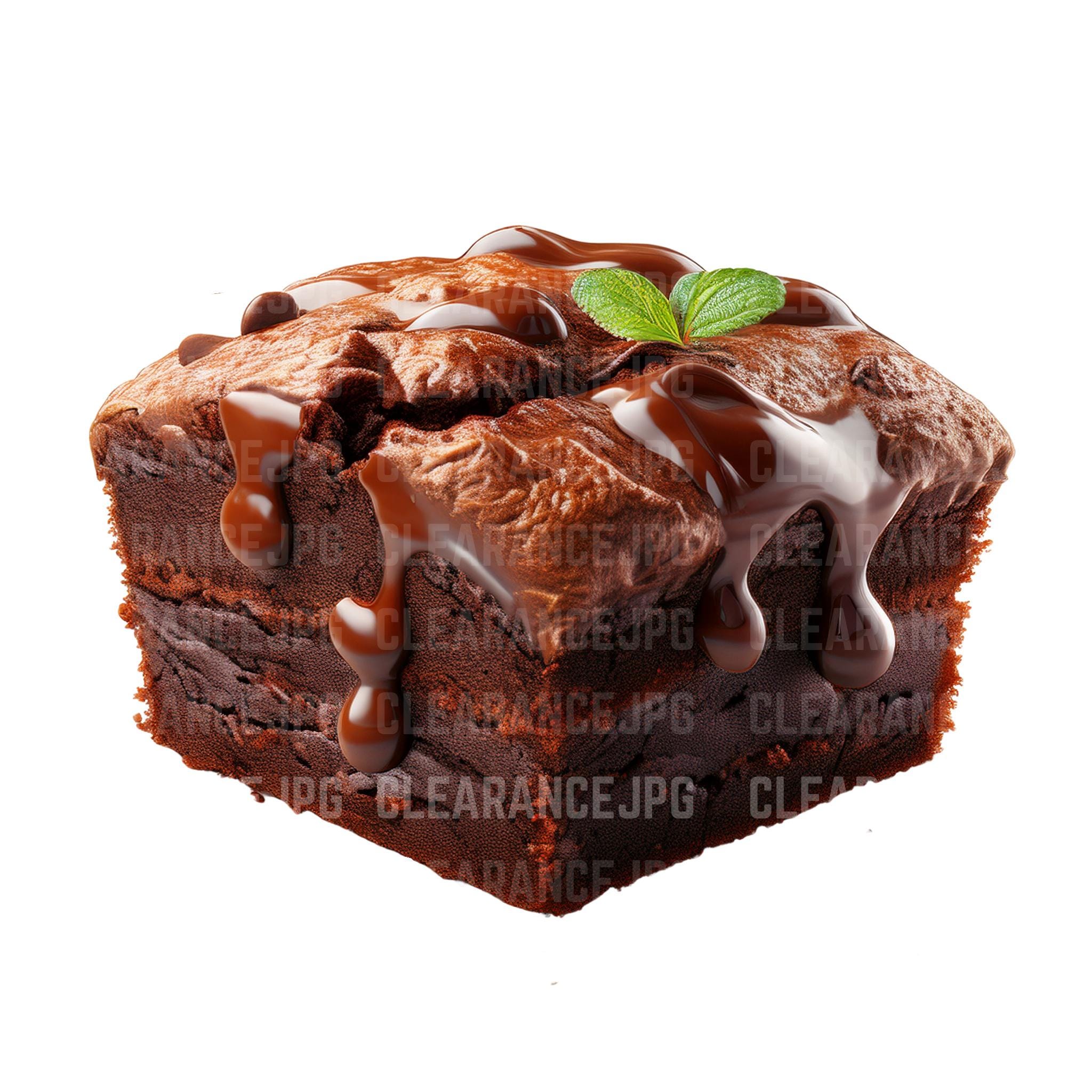 8 Brownie Clipart Png | Realistic Brownie JPG PNG | Digital Download ...