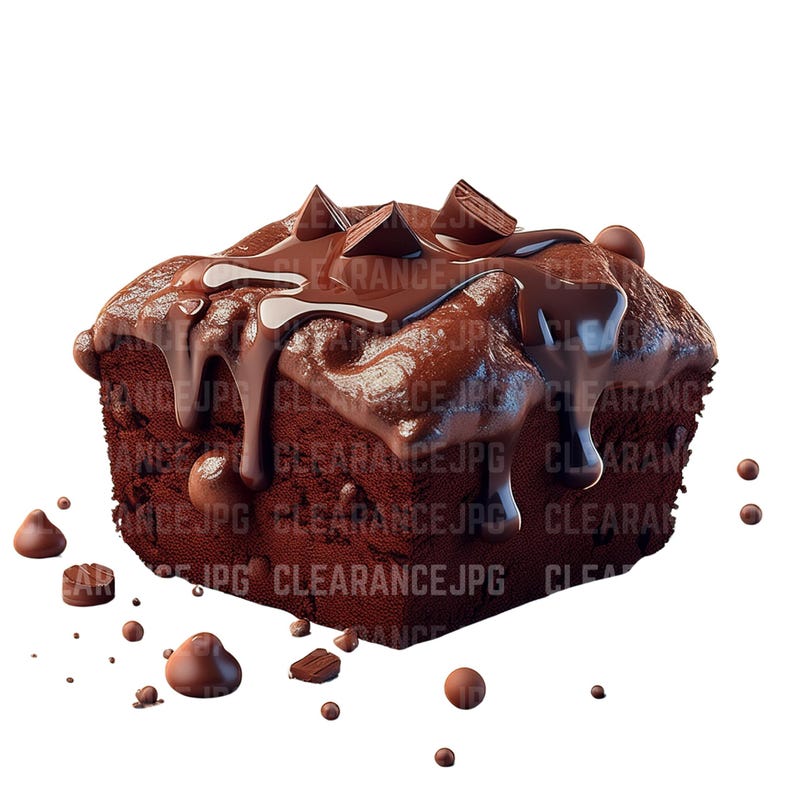 8 Brownie Clipart Png | Realistic Brownie JPG PNG | Digital Download ...