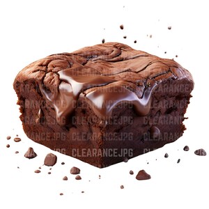 8 Brownie Clipart Png | Realistic Brownie JPG PNG | Digital Download ...