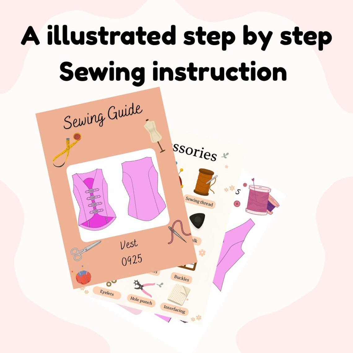 Fitted Buckle Vest Sewing Pattern – PDF Download | Sizes 34–46 | A4, A0 ...