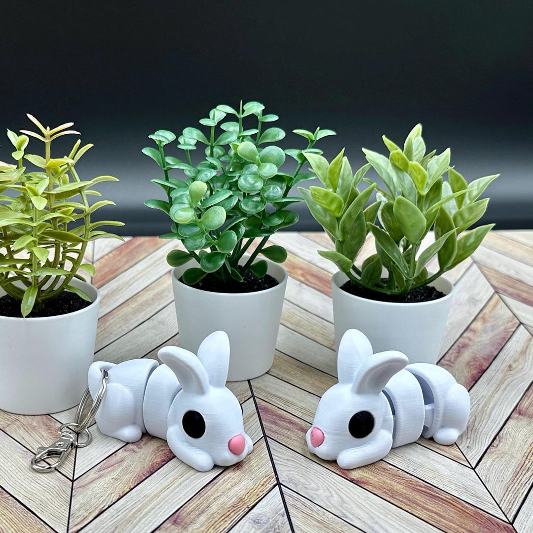 Bunny Rabbit Desk Toy/articulating Keychain for Fun Moments - Etsy