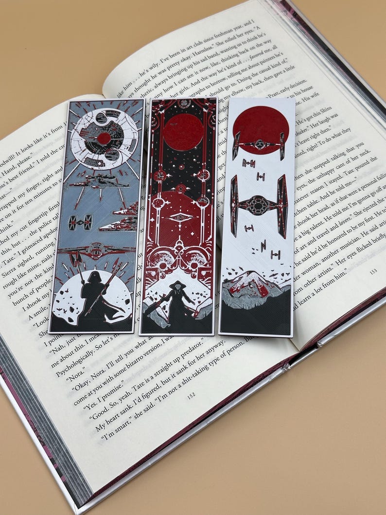 3D Printed Sci-fi Bookmarks: Geeky Book Lover Gift Set - Etsy