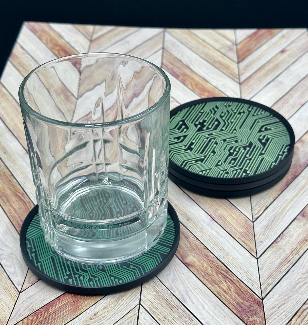 Circuit Board Inspired Coasters - Modern Geek Home Decor - Etsy
