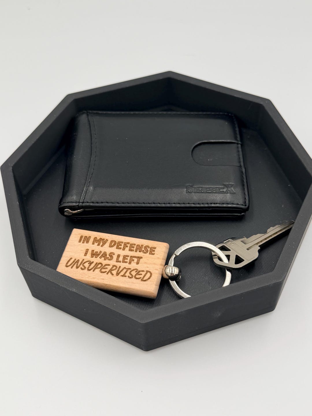Modern Octagonal Tray for Keys & Wallet - 3D Printed Organizer Plastic ...