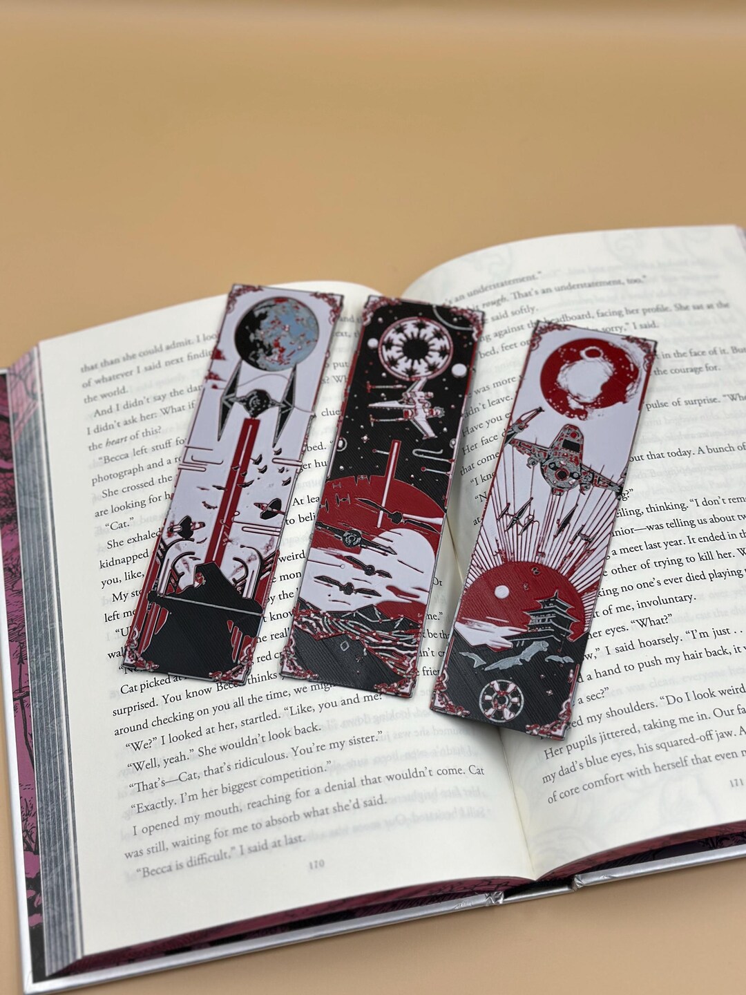 Sci-fi Bookmarks Set of 3, 3D Printed Gifts for Book Lovers, Geeky ...
