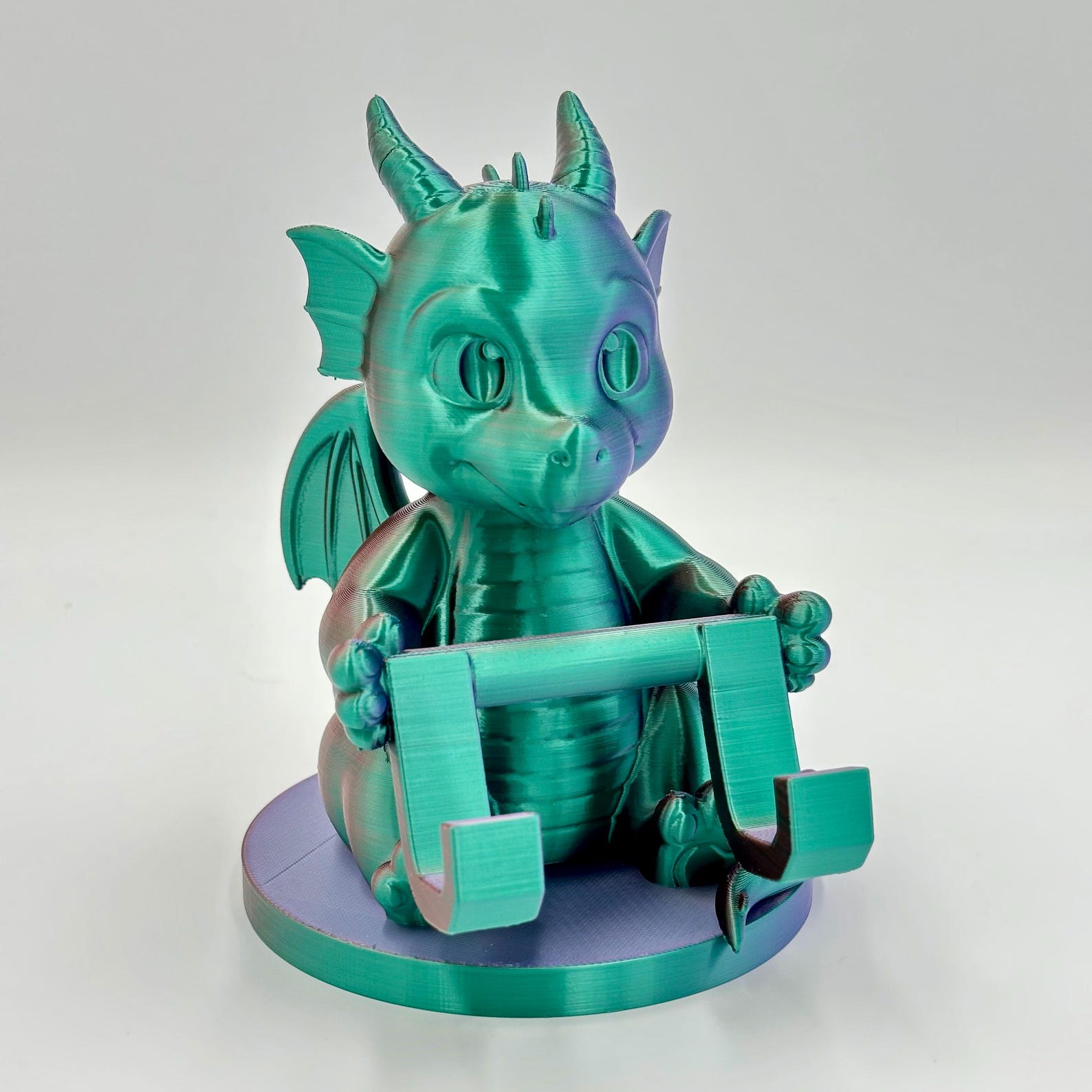 3D Printed Dragon Phone Stand: Whimsical Desk Accessory - Etsy