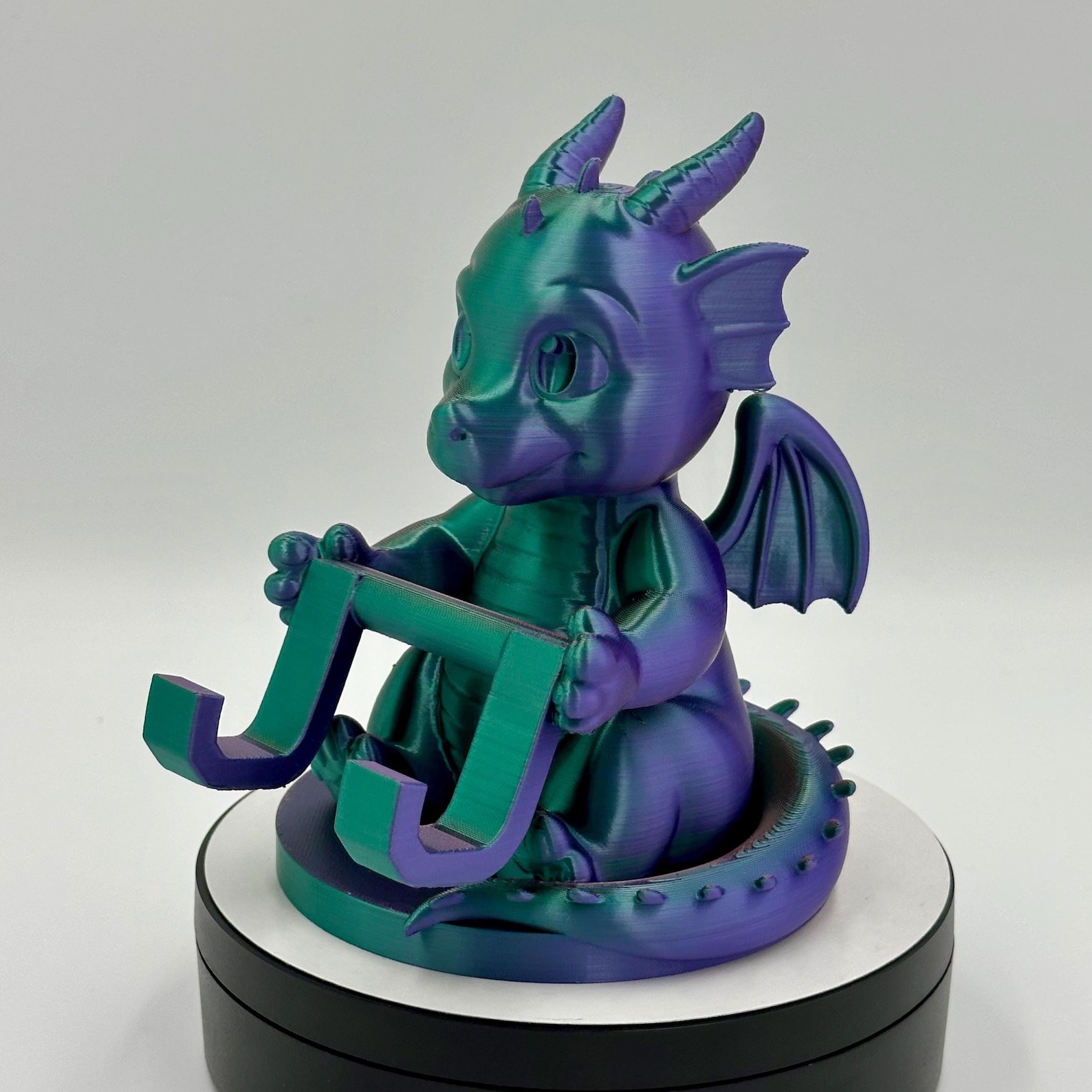 3D Printed Dragon Phone Stand: Whimsical Desk Accessory - Etsy