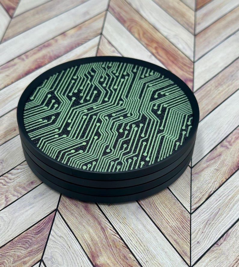 Circuit Board Inspired Coasters - Modern Geek Home Decor - Etsy