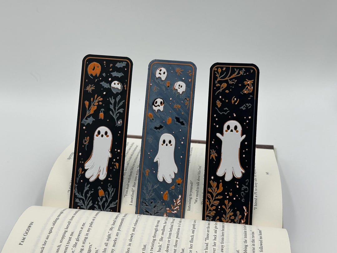 3D Printed Ghost Bookmarks: Spooky Gothic Book Accessories, Set of 3 - Etsy