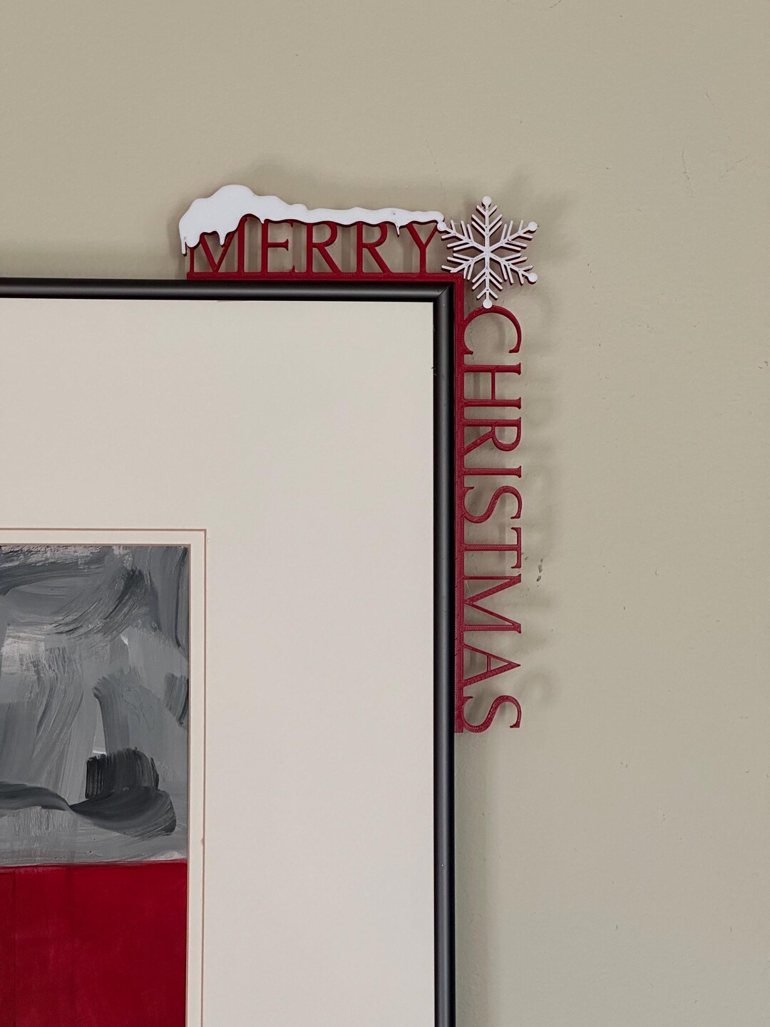 Merry Christmas Entryway Snowflake Decor – Festive Door Corner & Wall ...