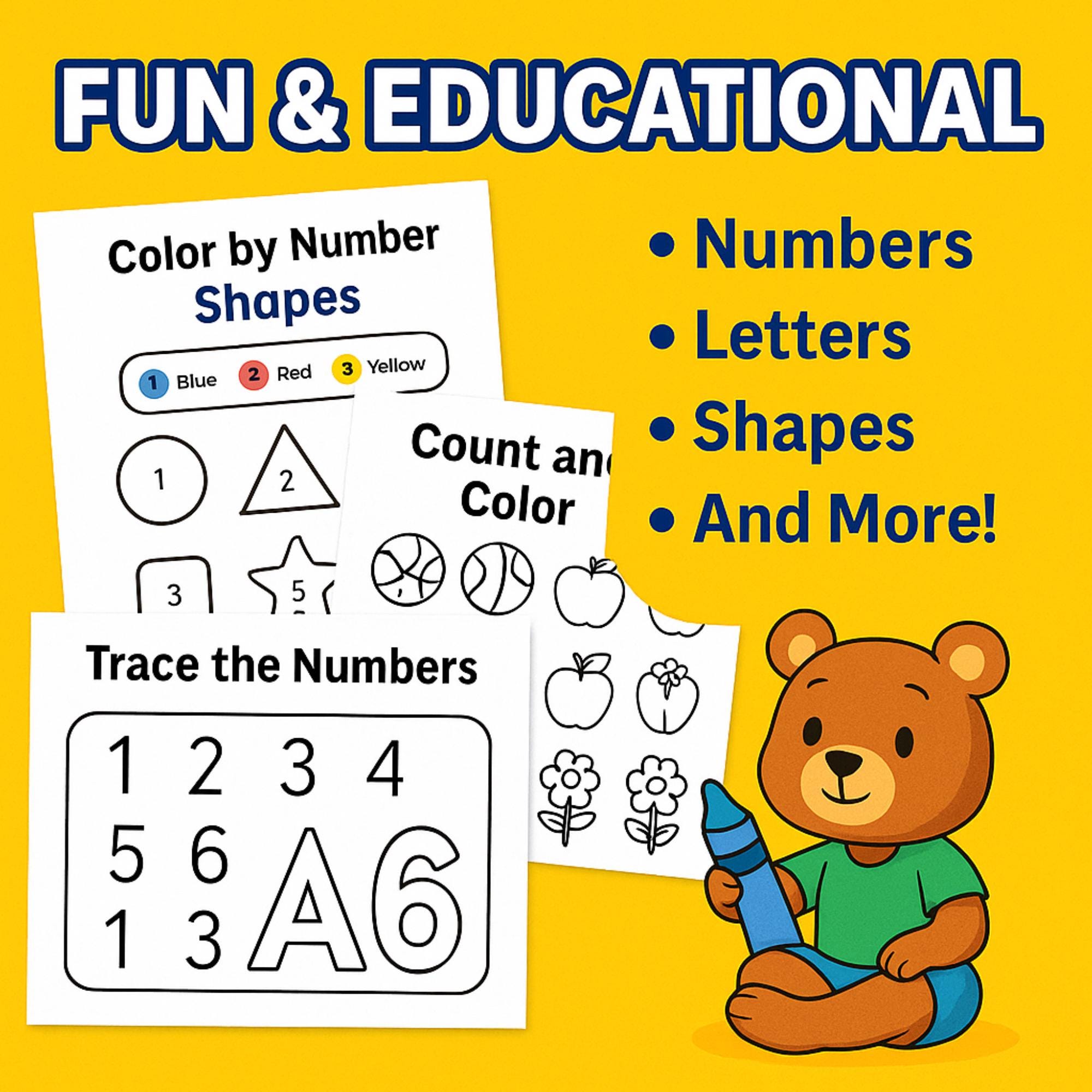 100+ Printable Coloring Games for Kids With PLR – Educational Fun ...