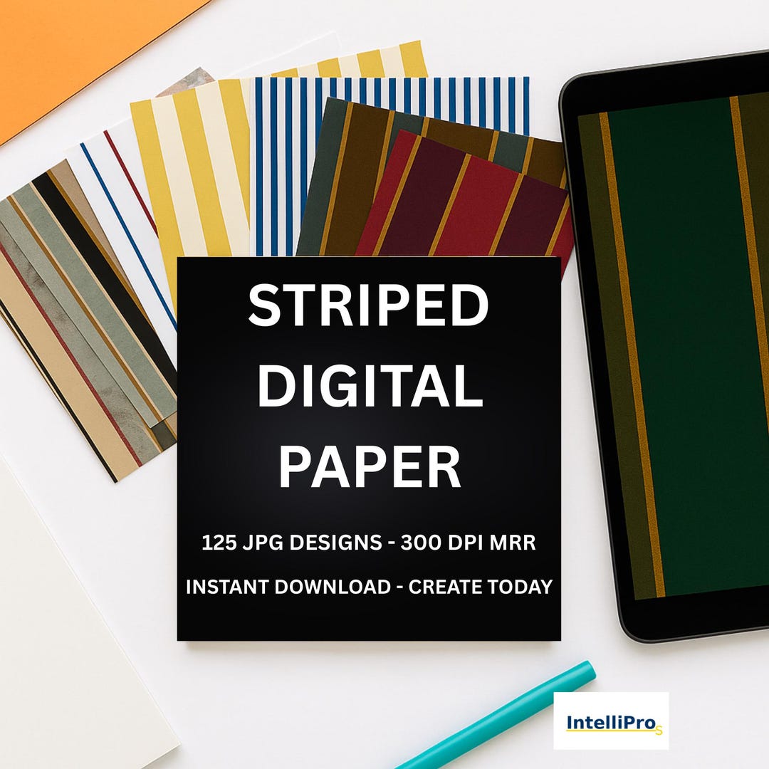 125 Striped Digital Paper Designs – High-resolution JPG Backgrounds ...