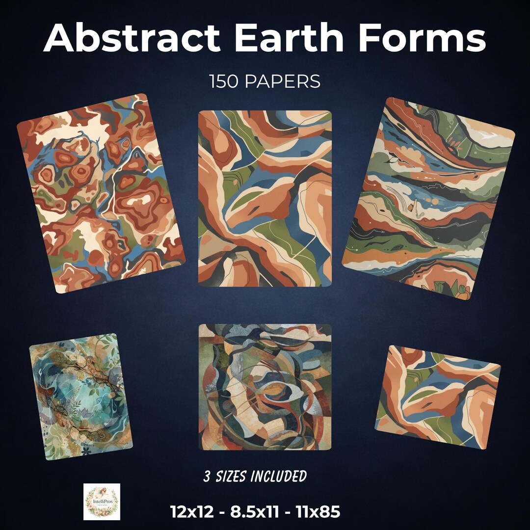 Abstract Earth Forms All Size Paper Pack - Etsy