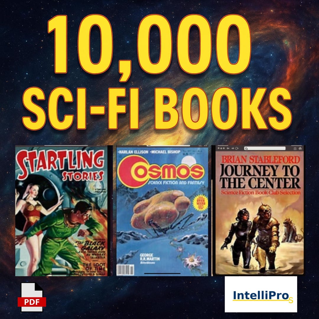 10,000 Science Fiction Books PDF - Instant Download, Rare & Vintage Sci ...