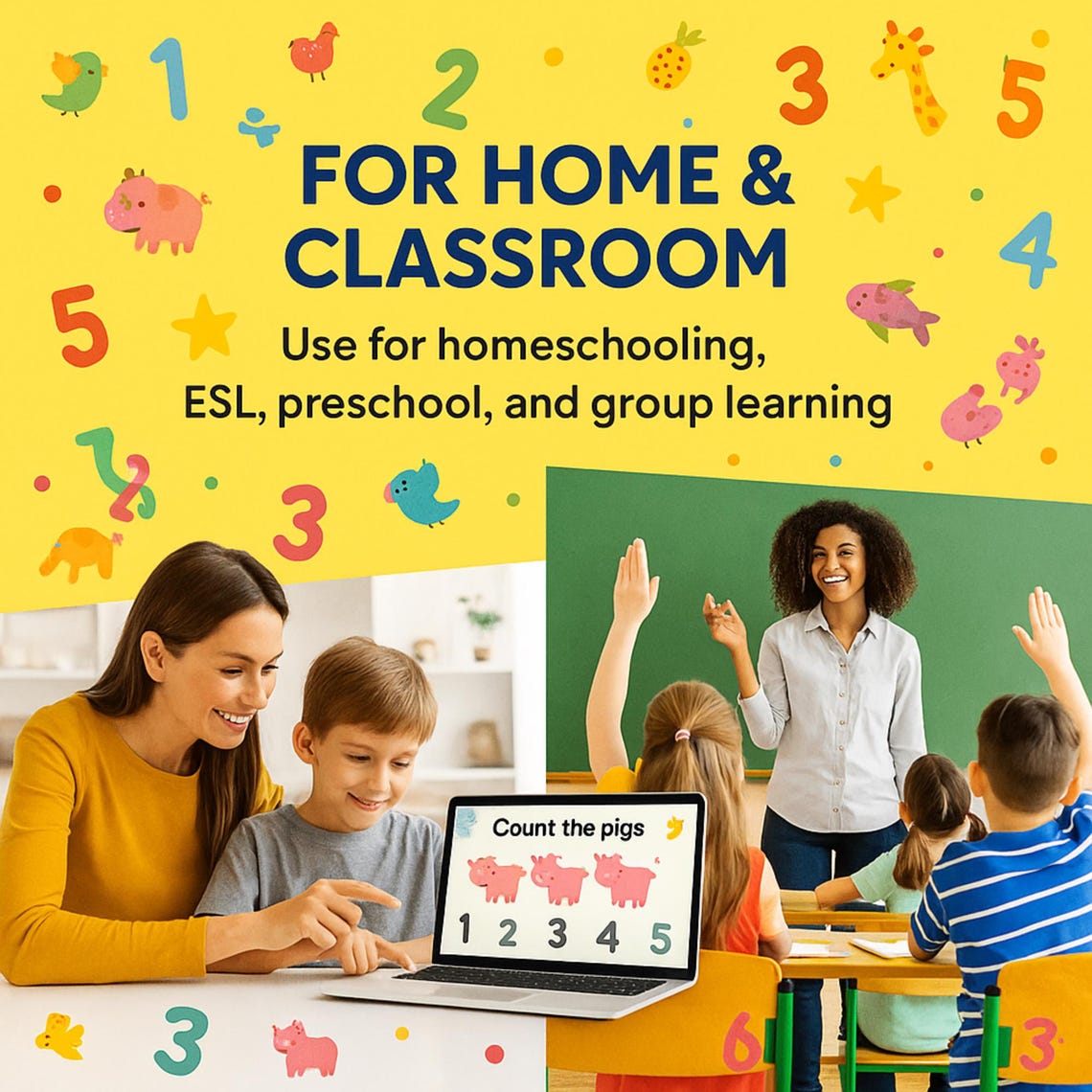 Kids Counter Game: Editable Powerpoint With PLR (ages 3-6 Digital ...