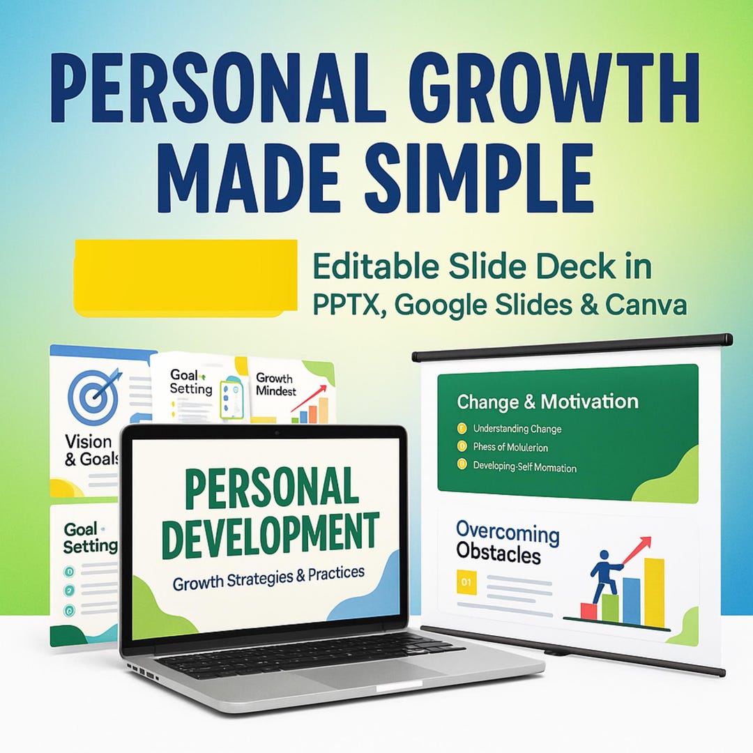 Personal Development Slide Deck | Editable Training Templates in PPTX ...