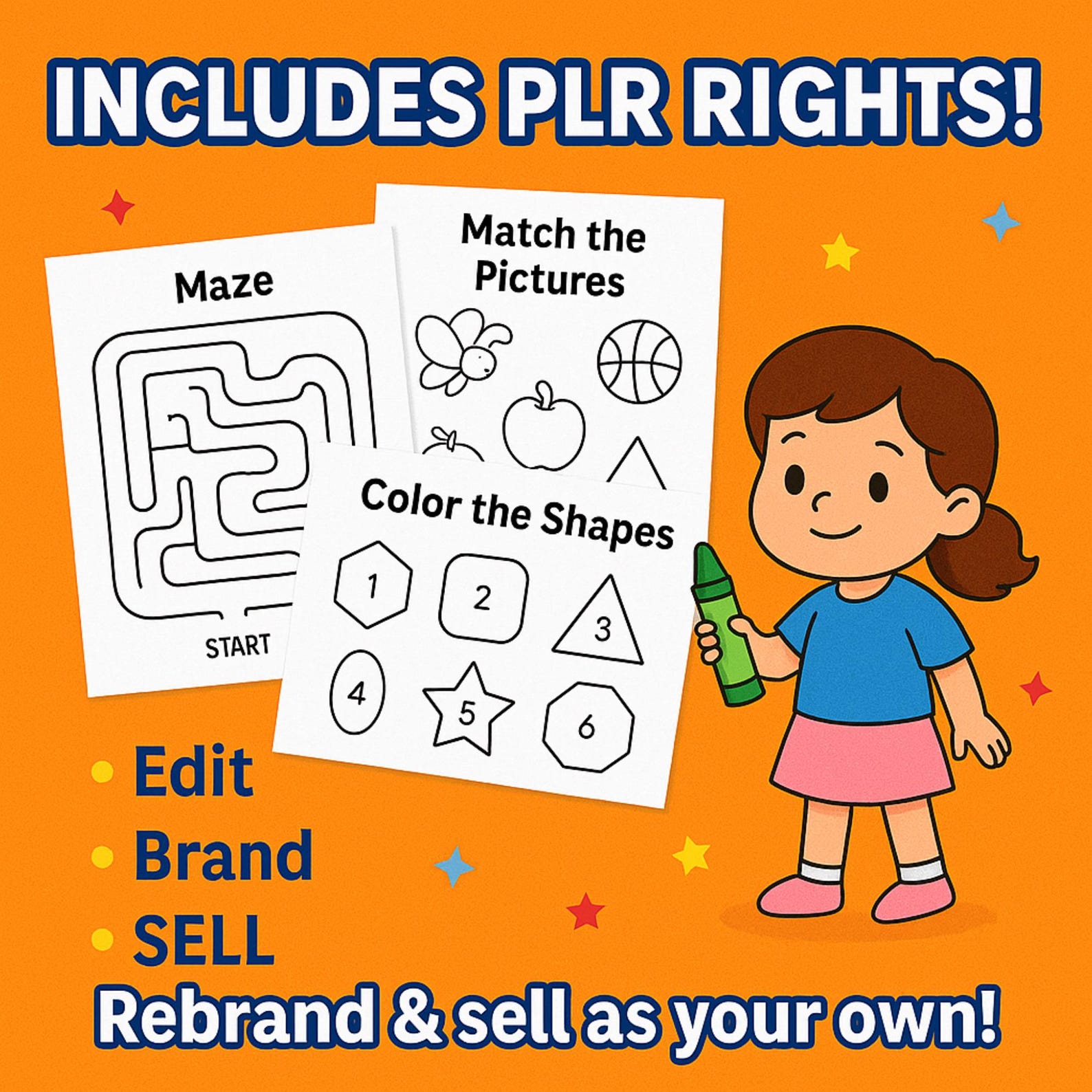 100+ Printable Coloring Games for Kids With PLR – Educational Fun ...
