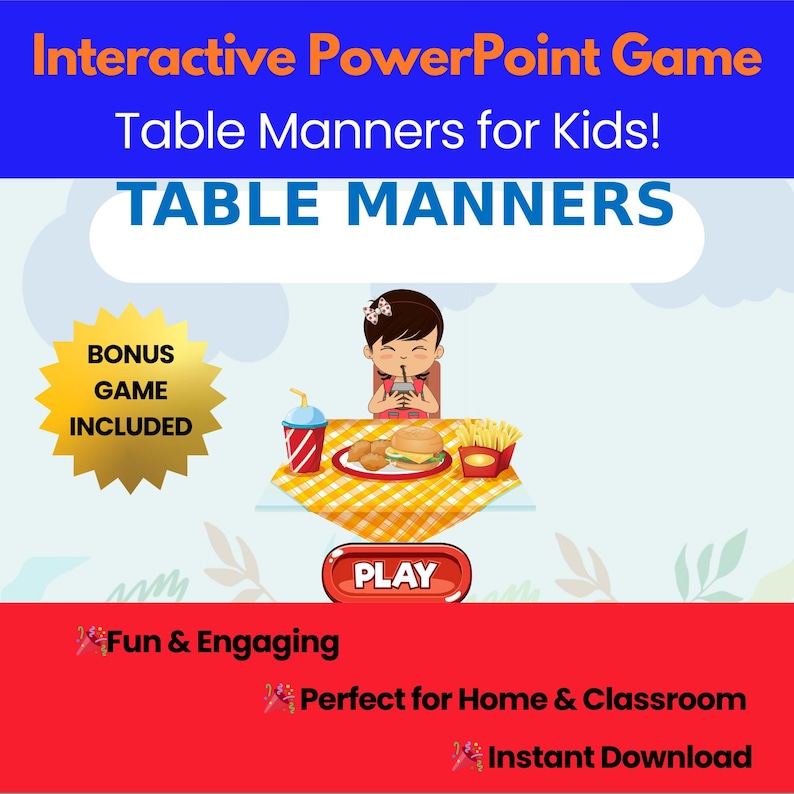 Powerpoint Game - Table Manners for Kids | Fun & Interactive Dining ...