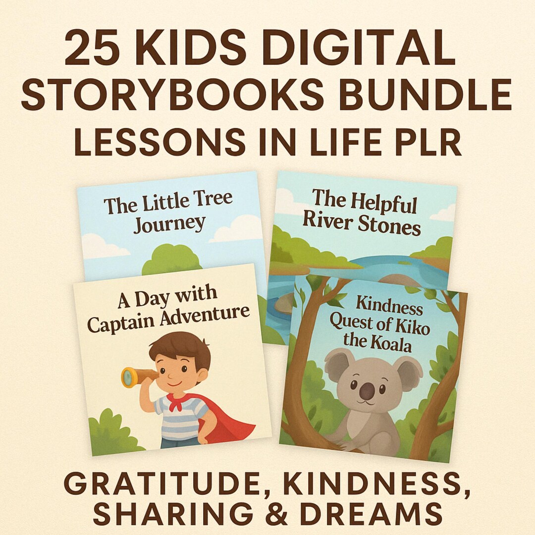 25 Kids Digital Storybooks Bundle Set 2 | Life Lessons PLR Books for ...