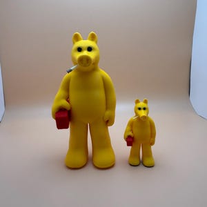 Quasimoto Inspired 3D Printed Figurine – Yellow Character Holding Brick ...