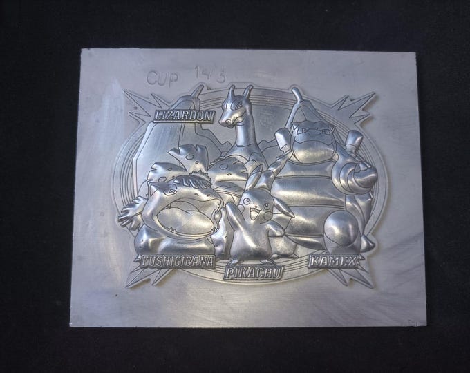 Original Pokemon Company Metal Proof Plate Die Impression Mold Super ...