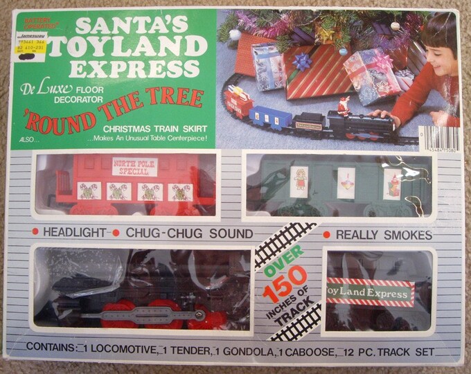 Vintage Santa's Toyland Express 'round the Tree Train Set - Battery ...