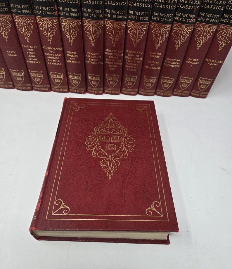 Harvard Classics Red Leather Registered Edition - Etsy