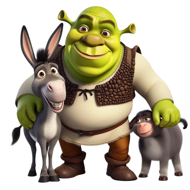 Magical Ogre and Talking Donkey Digital Art | Fairytale Fantasy Wall ...