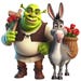Magical Ogre and Talking Donkey Digital Art | Fairytale Fantasy Wall ...
