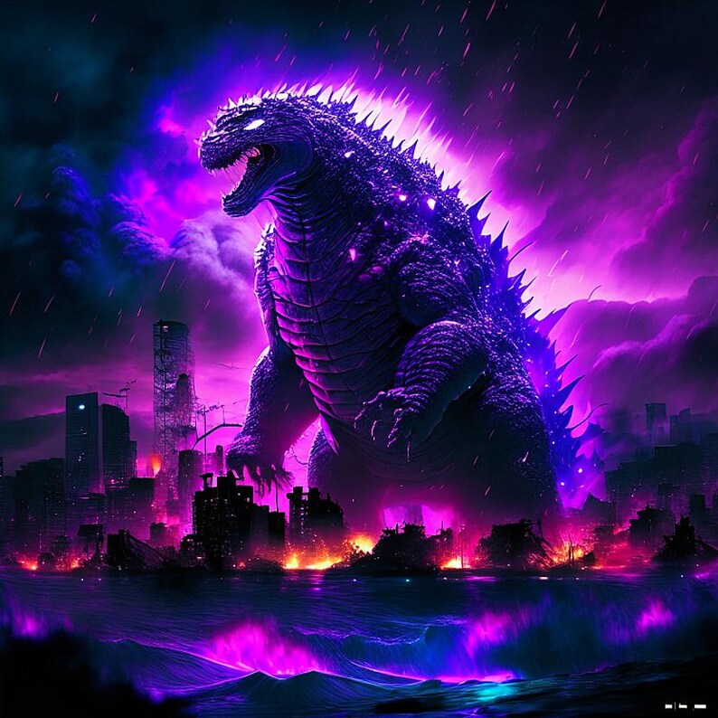 20 Godzilla Fights in the Ocean PNG , Godzilla Clip Art - Etsy