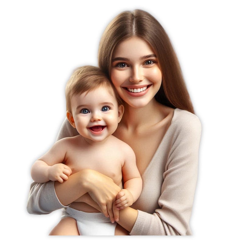 Adorable Baby Clipart Cute Infant PNG Nursery Art Baby Shower Decor ...