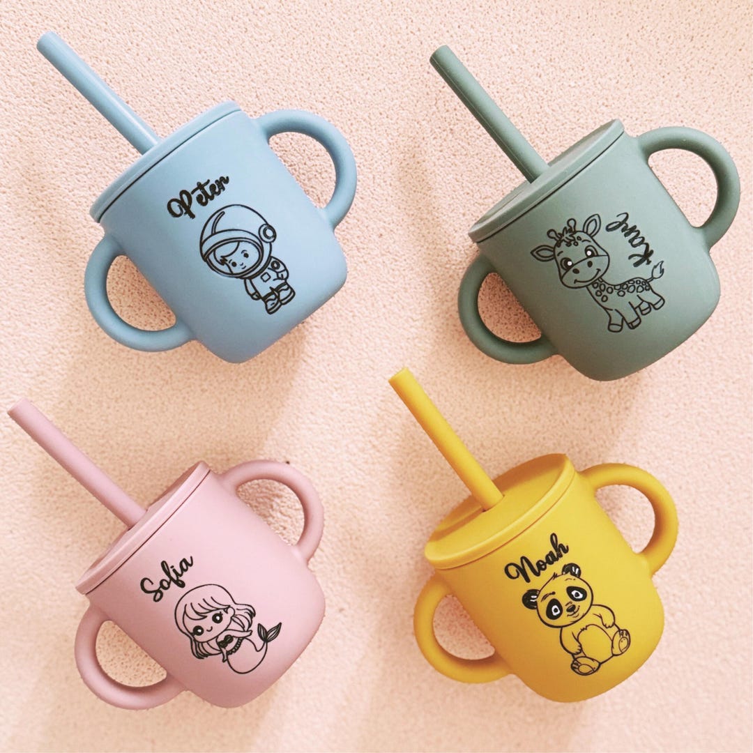 Personalized Sippy Cup With Handle,engraved Sippy Cup,custom Silicon ...