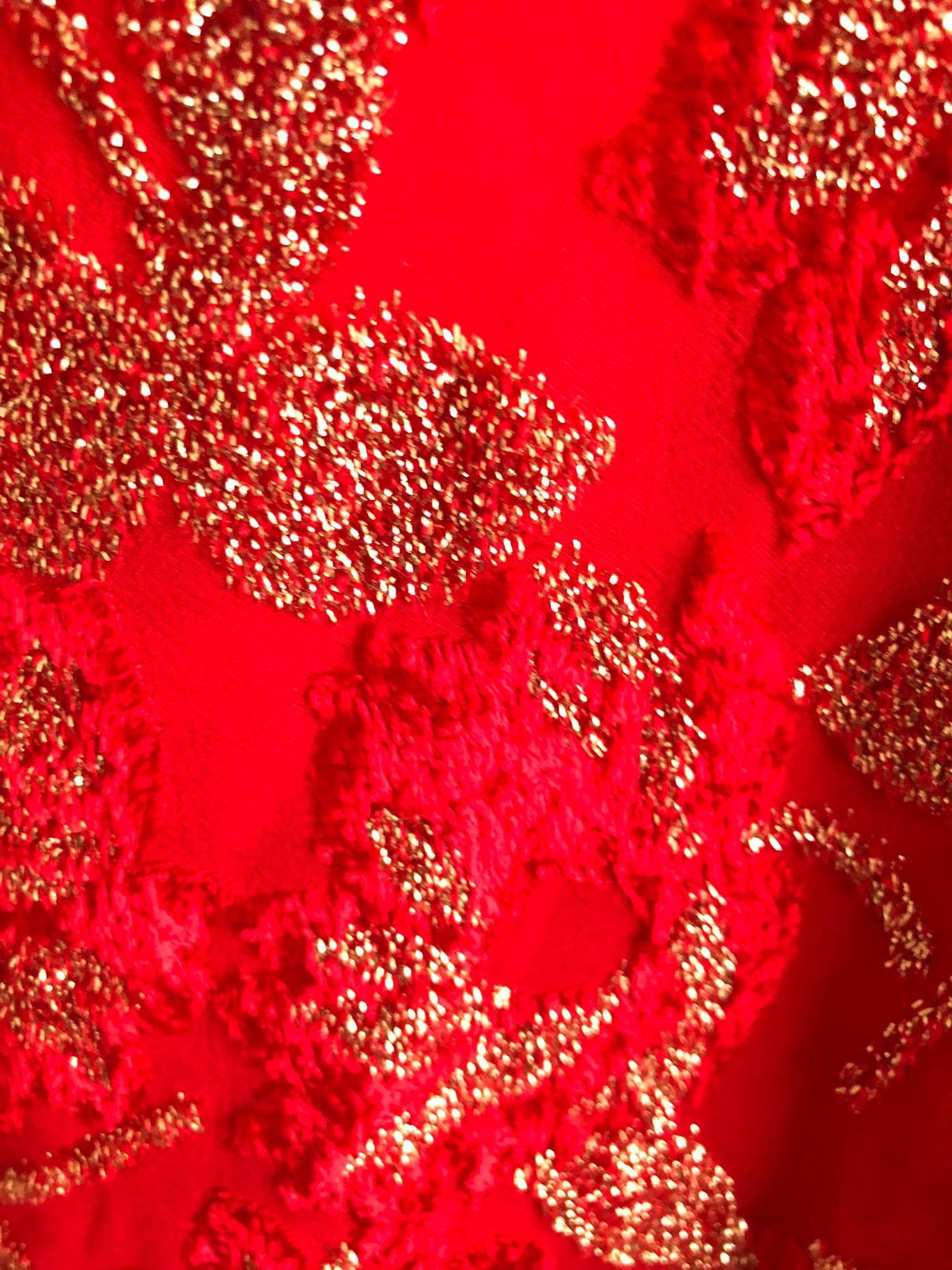 Bespoke Vintage Long Red Dress - Etsy