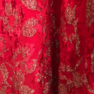 Bespoke Vintage Long Red Dress - Etsy