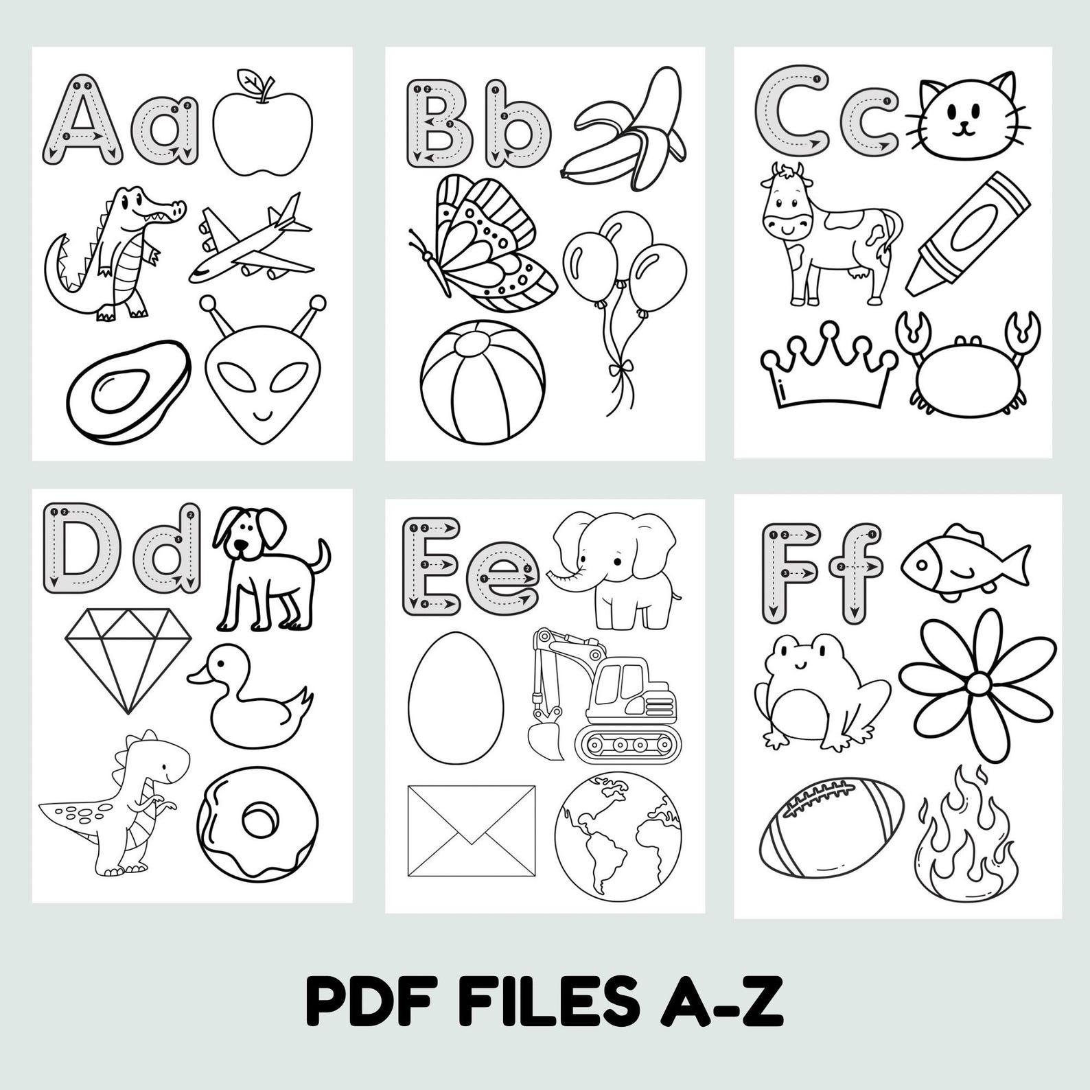 Printable Alphabet Activity Bundle | 25 Pages A-Z | Preschool ...