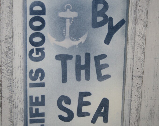 LIFE IS GOOD by the Sea by the Sea Sign Nautical Sign - Etsy