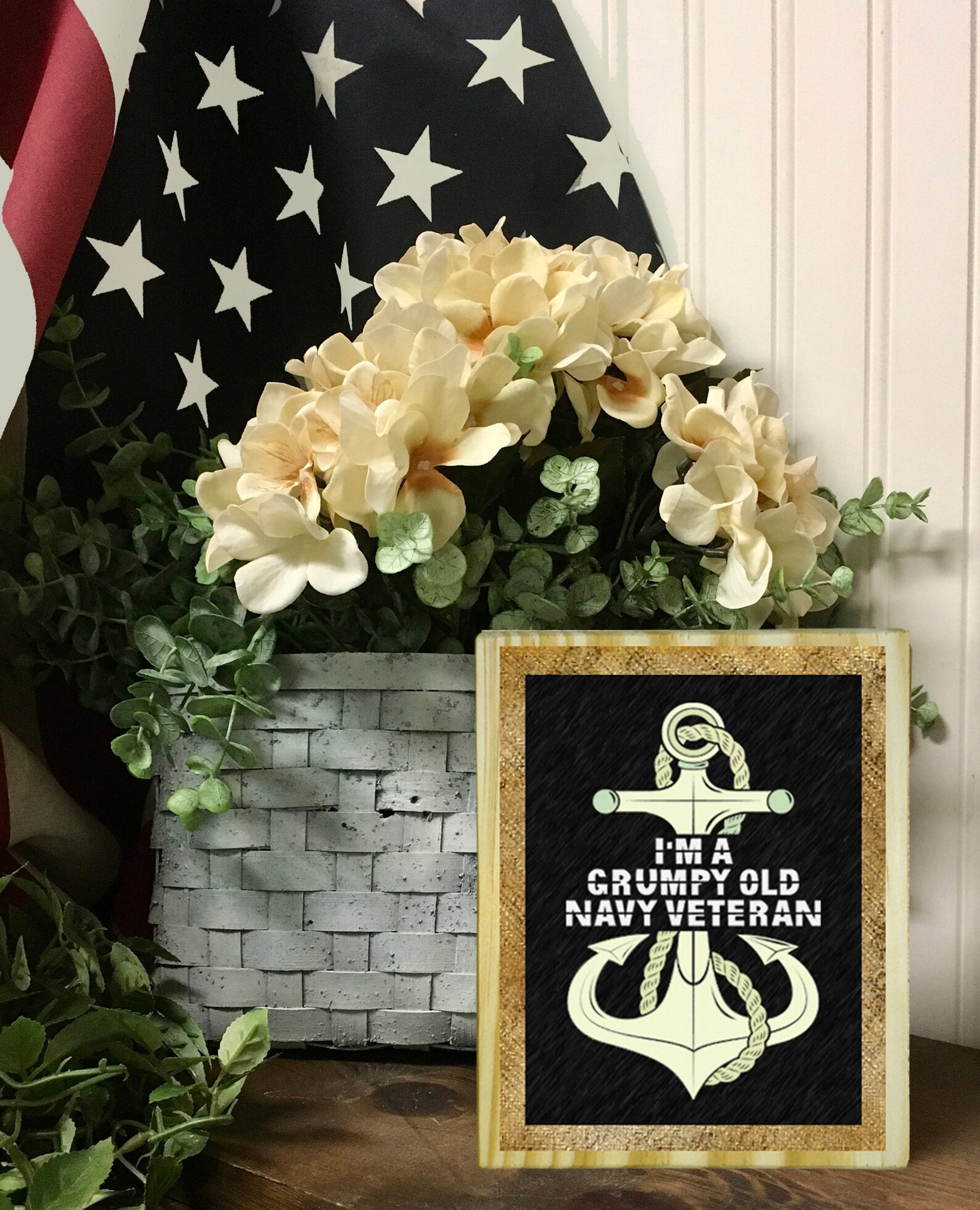 Grumpy Navy Veteran Sign Funny Retired Navy Wood Shelf - Etsy