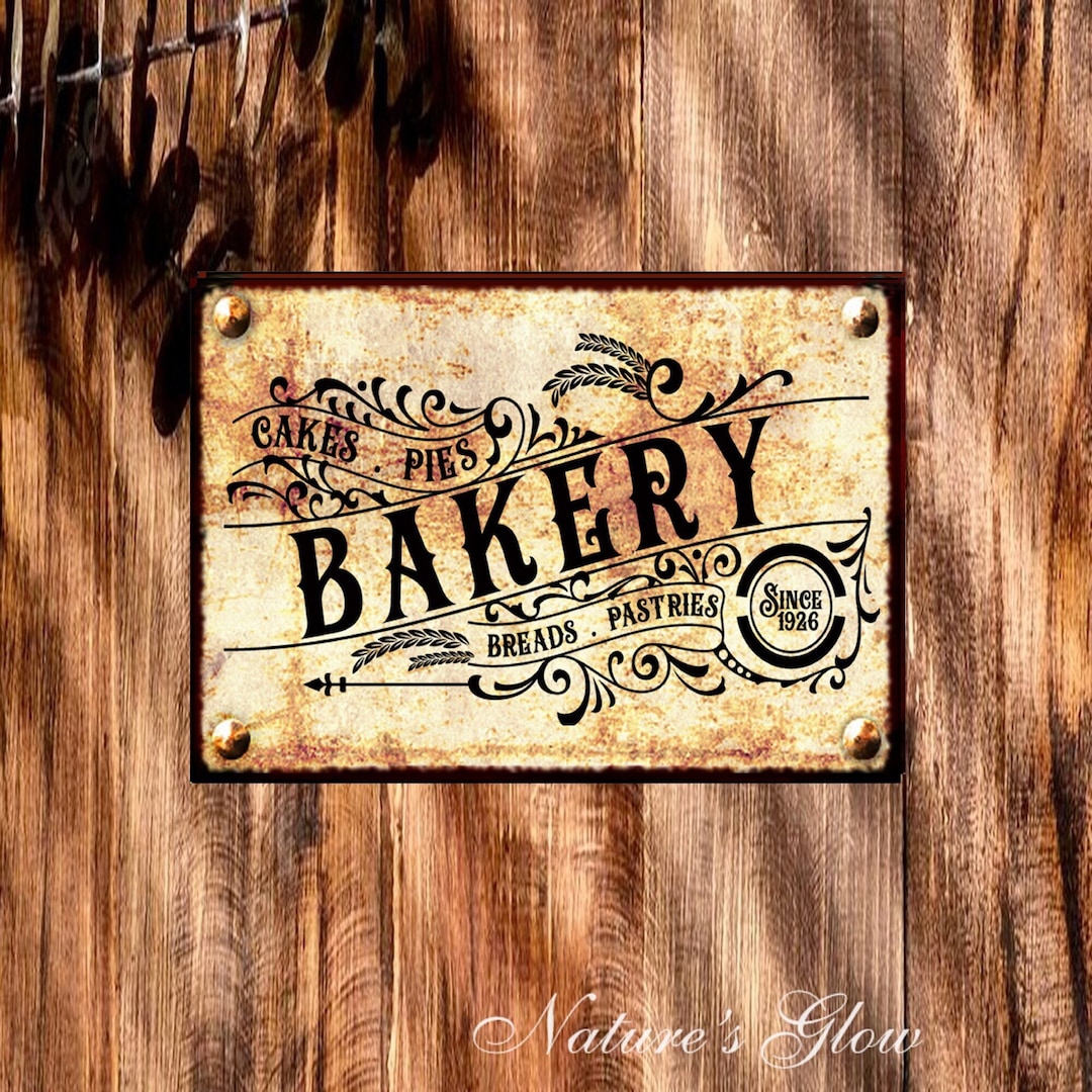 Farmhouse Bakery Sign for Kitchen, Vntage Inspired Coffee and Bake Shop ...