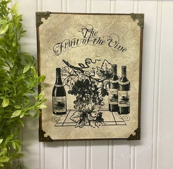 Wall Décor Home & Living The Fruit of the Vine Bar Room Decor French ...