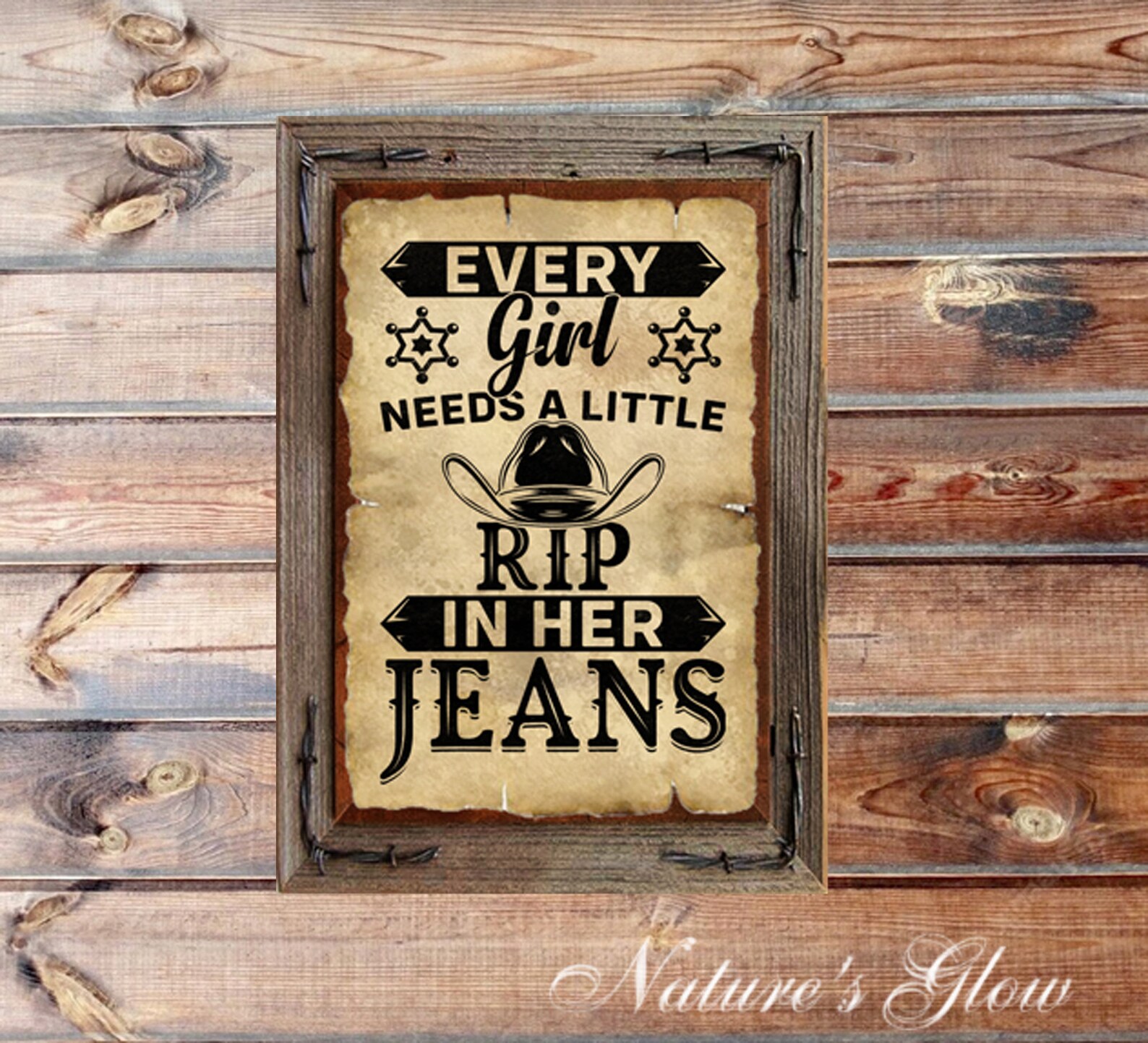 Every Girl Needs a Rip in Her Jeans Sign, Beth and Rip Funny ...