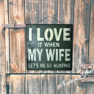 Funny Hunting Sign for Men, Rustic Cabin and Deer Camp Wall Decor, Gift ...