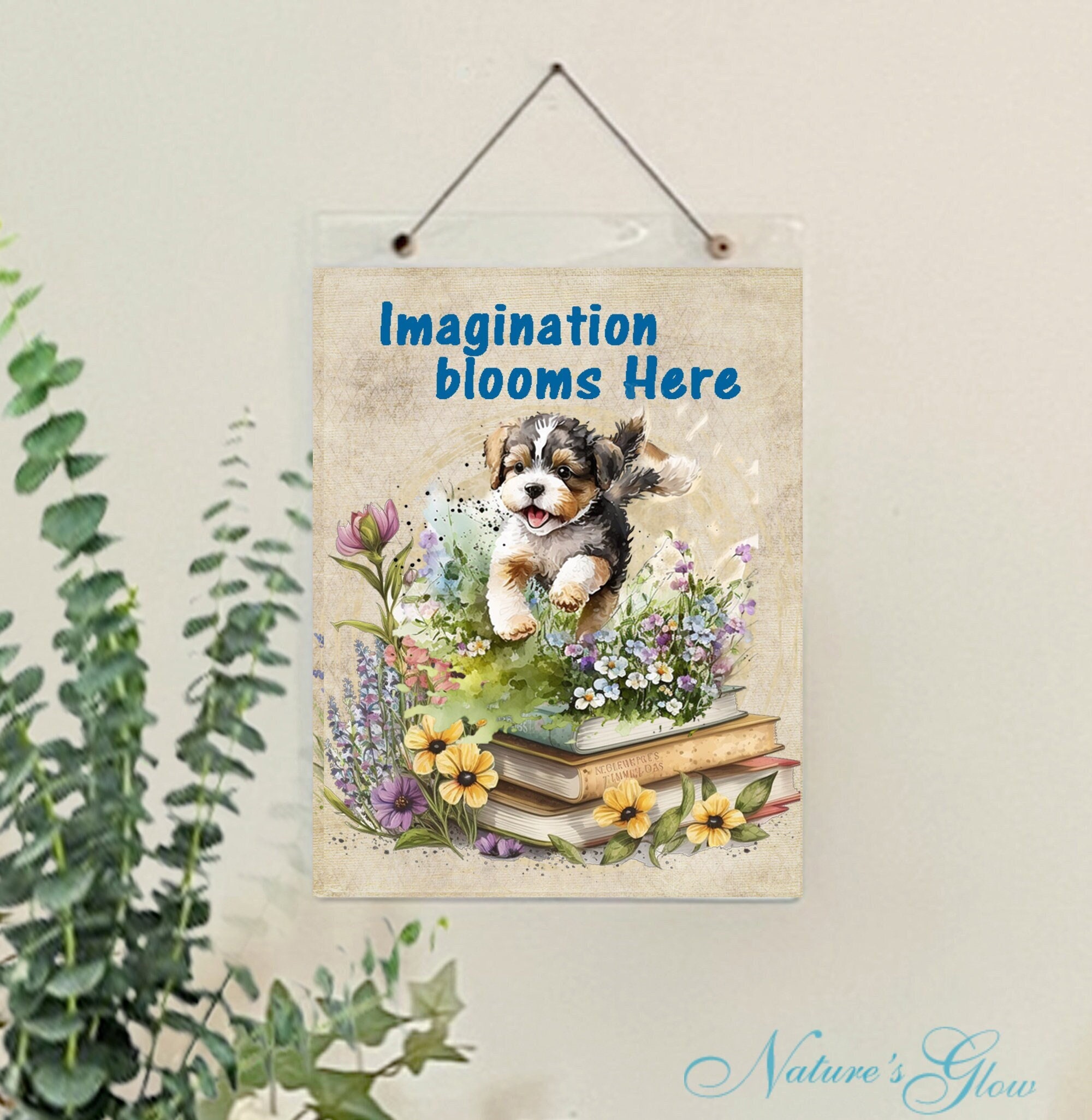 Reading Poster Imagination Blooms Here Kids Homeschool Wall - Etsy