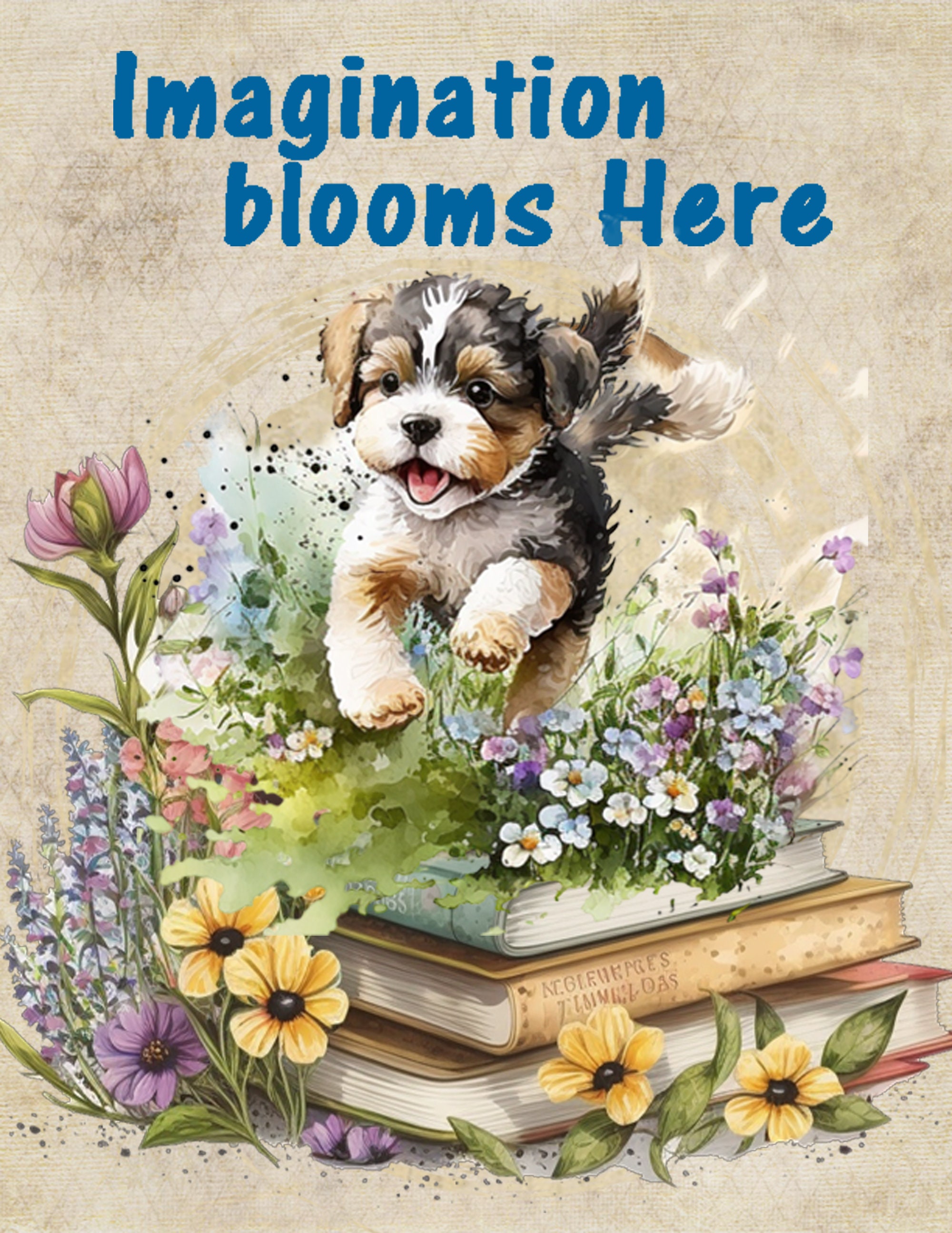 Reading Poster Imagination Blooms Here Kids Homeschool Wall - Etsy
