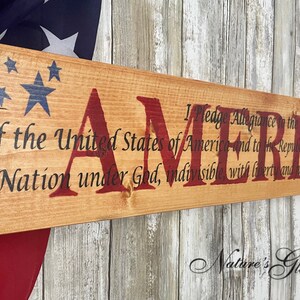 America Pledge of Allegiance Sign, Patriotic Americana Decor, USA ...